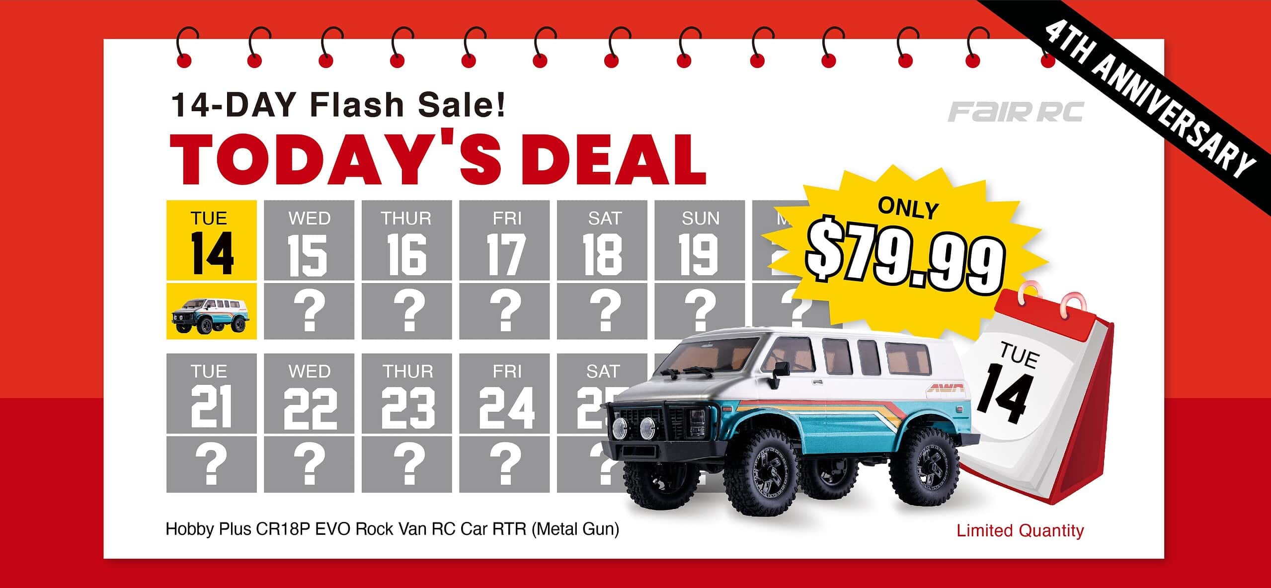 Fair RC's 4th Anniversary Flash Sale - Day One | RC Newb