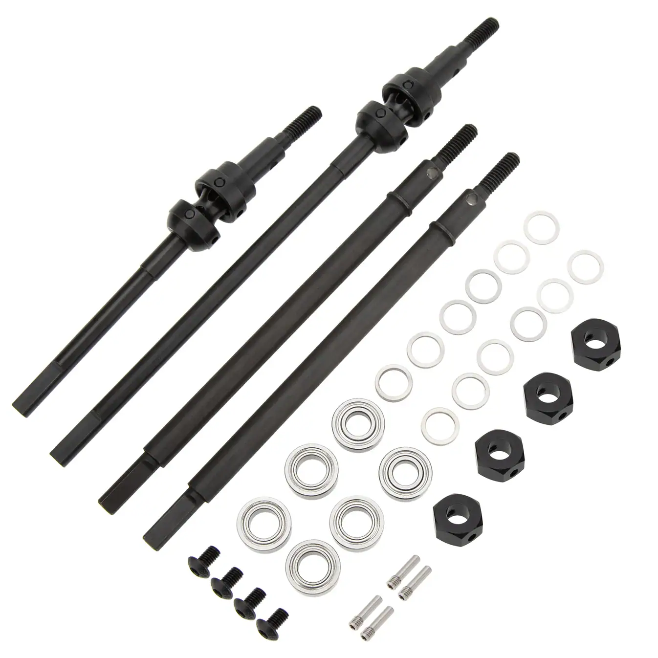 Meus Racing Isokinetic CVD Axle Shafts for the H10 Optic | RC Newb