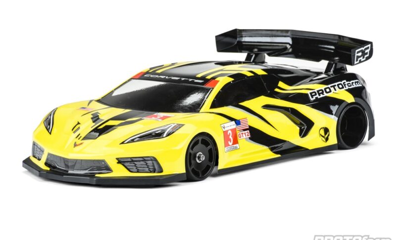 PROTOform Chevrolet Corvette C8 Body for 1/12-scale Pan Cars | RC Newb